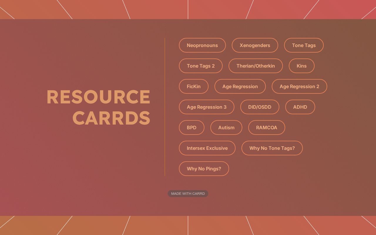 Resource Carrds
